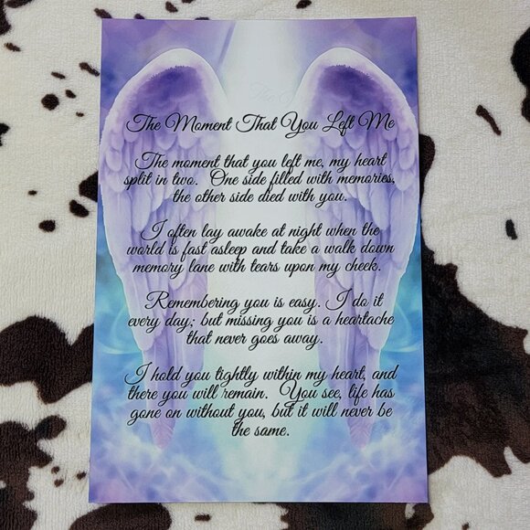 Country Grace With Alisha | Accents | Memorial Angel Wings Purple Tin ...
